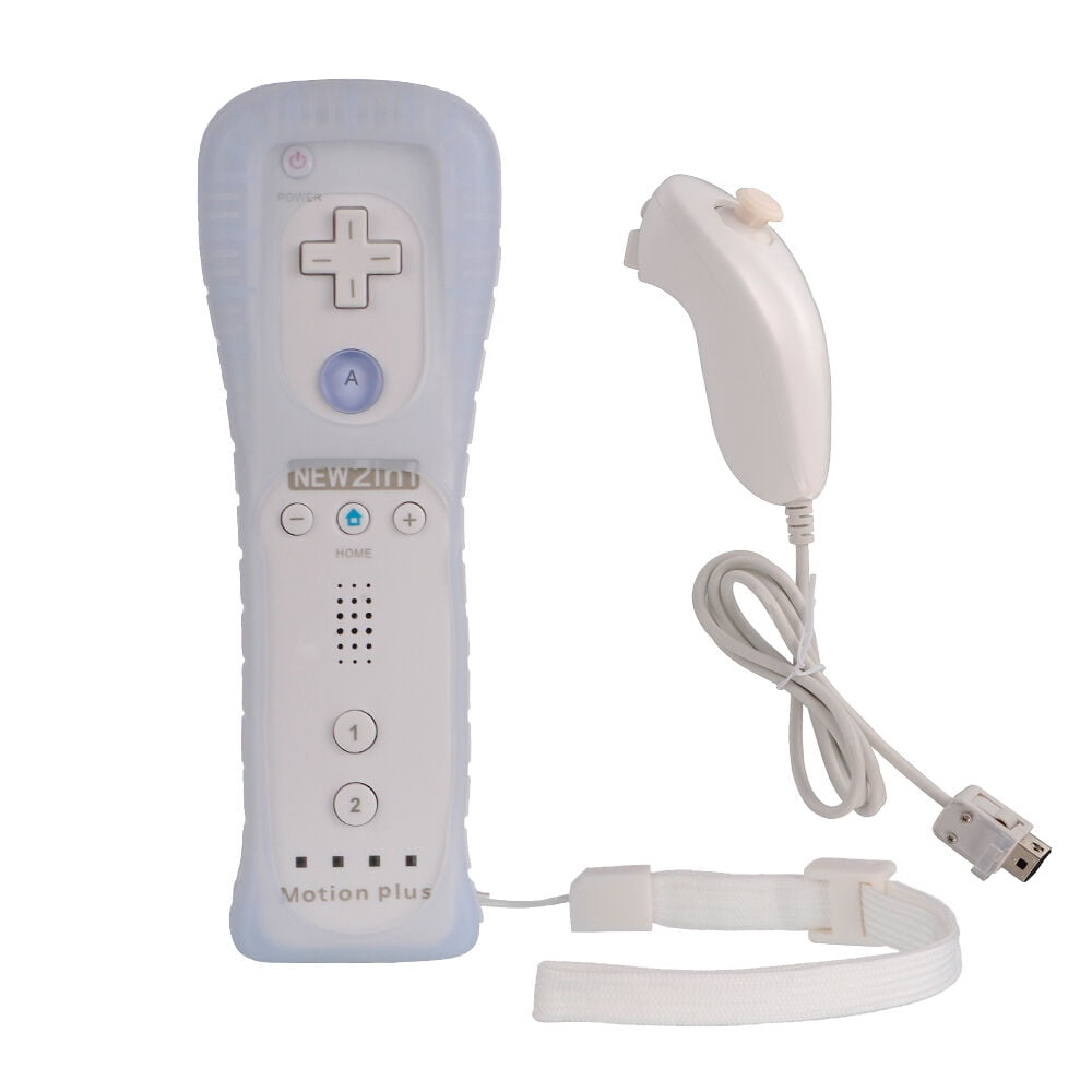 Luxmo 2in1 Built in Motion Plus Remote Controller Nunchuck Set for Wii ...