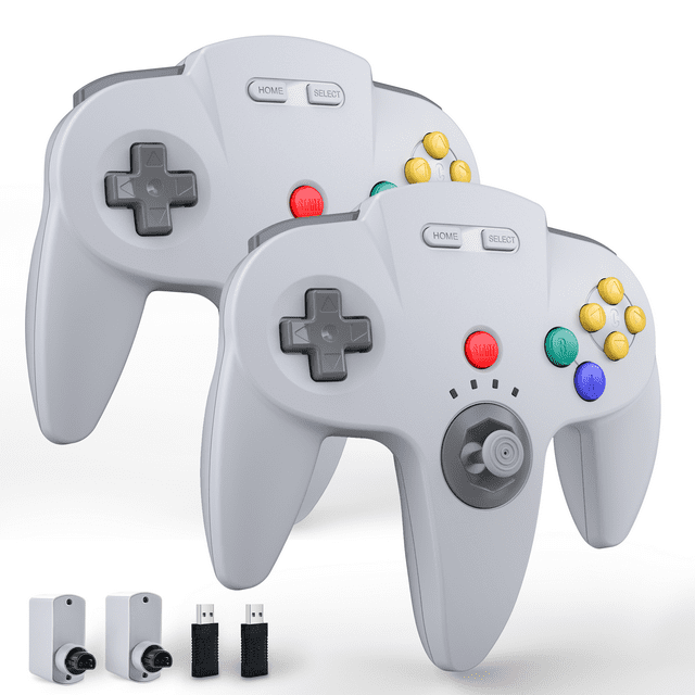 Luxmo Wireless 2.4G N64 Controller Game Pad Joystick for N64 Game ...