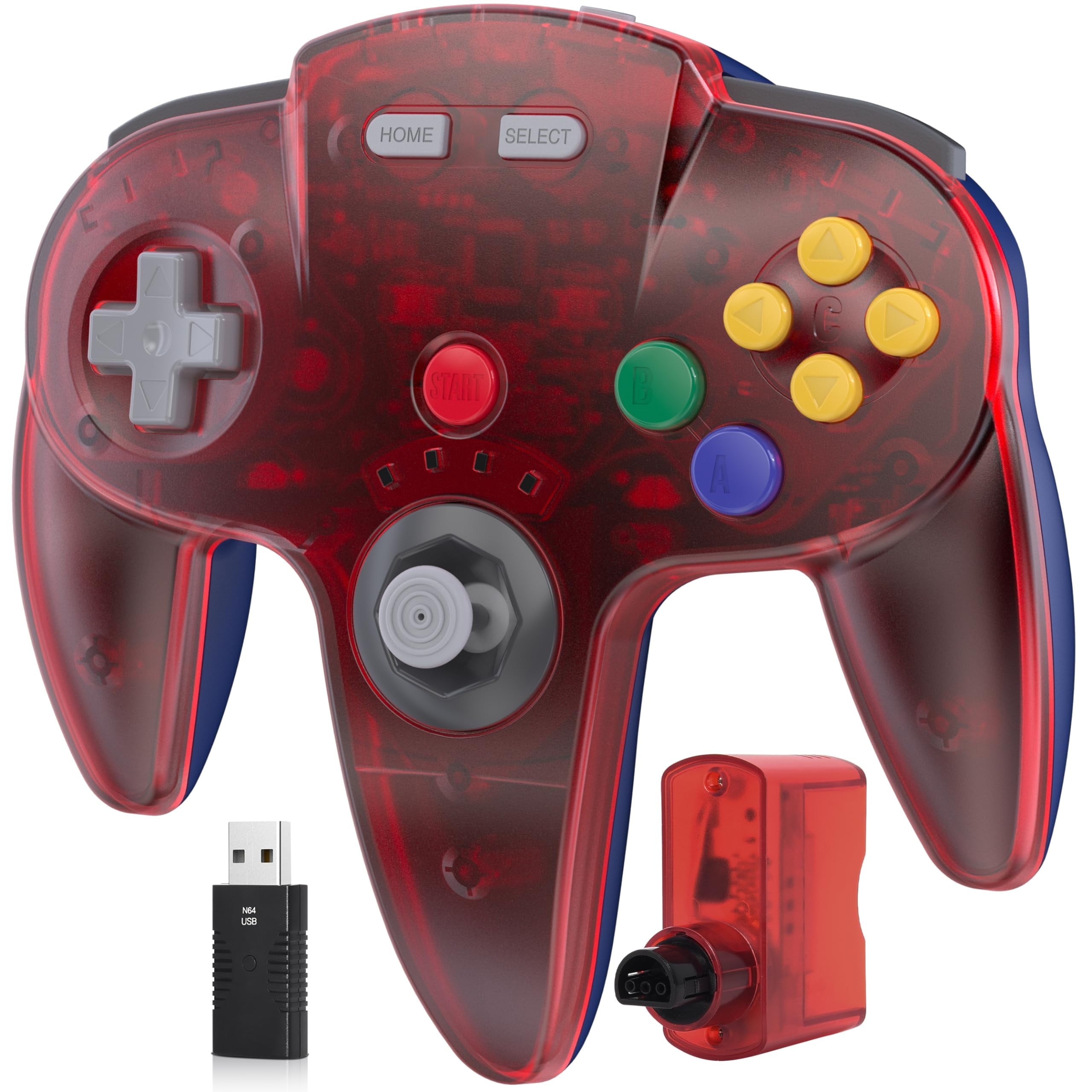 LUXMO LUXURY MOBILE 2.4GHz Wireless N64 Controller, USB Compatible ...