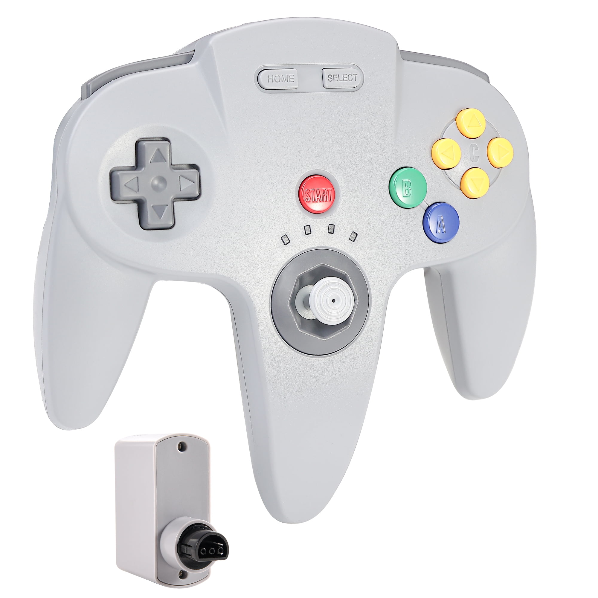 Luxmo Wireless N64 Controller, 2.4GHZ Wireless Joystick Controller ...