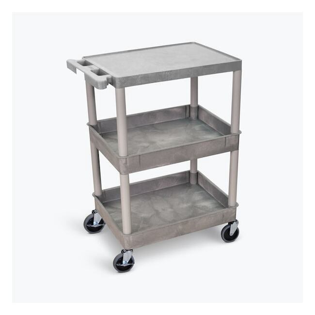 LUXOR STC211-G Flat Top and Tub Middle/Bottom Shelf Cart - Walmart.com