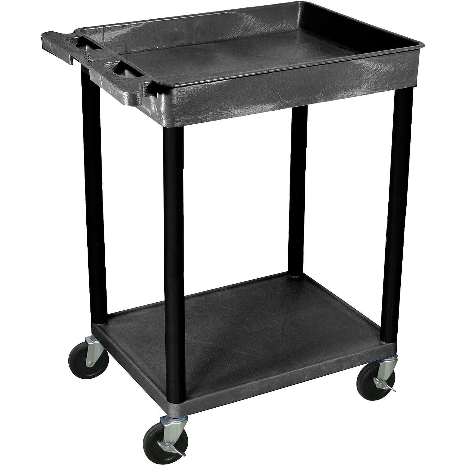 "Luxor STC Series 18"" x 24"" Two Shelf Utility Cart - High Density ...