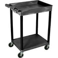 "Luxor STC Series 18"" x 24"" Two Shelf Utility Cart - High Density ...