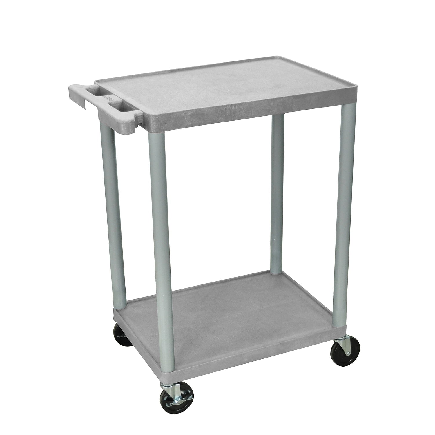 Luxor 300 lb. 24" x 18" 2-Shelf Grey Utility Cart - Walmart.com