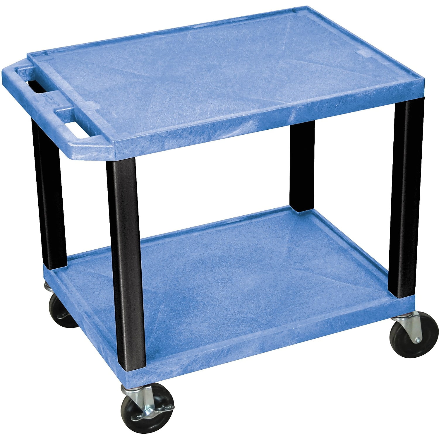 Luxor Furniture 18" x 24" x 26" Blue Utility Cart, Two Shelf ...
