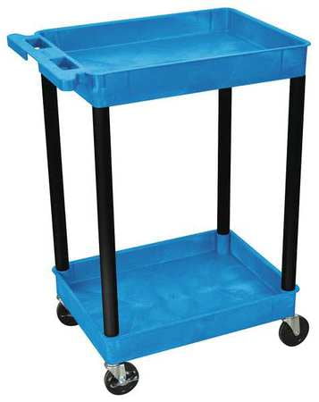 Luxor 2 Shelf Plastic Utility Cart - Walmart.com