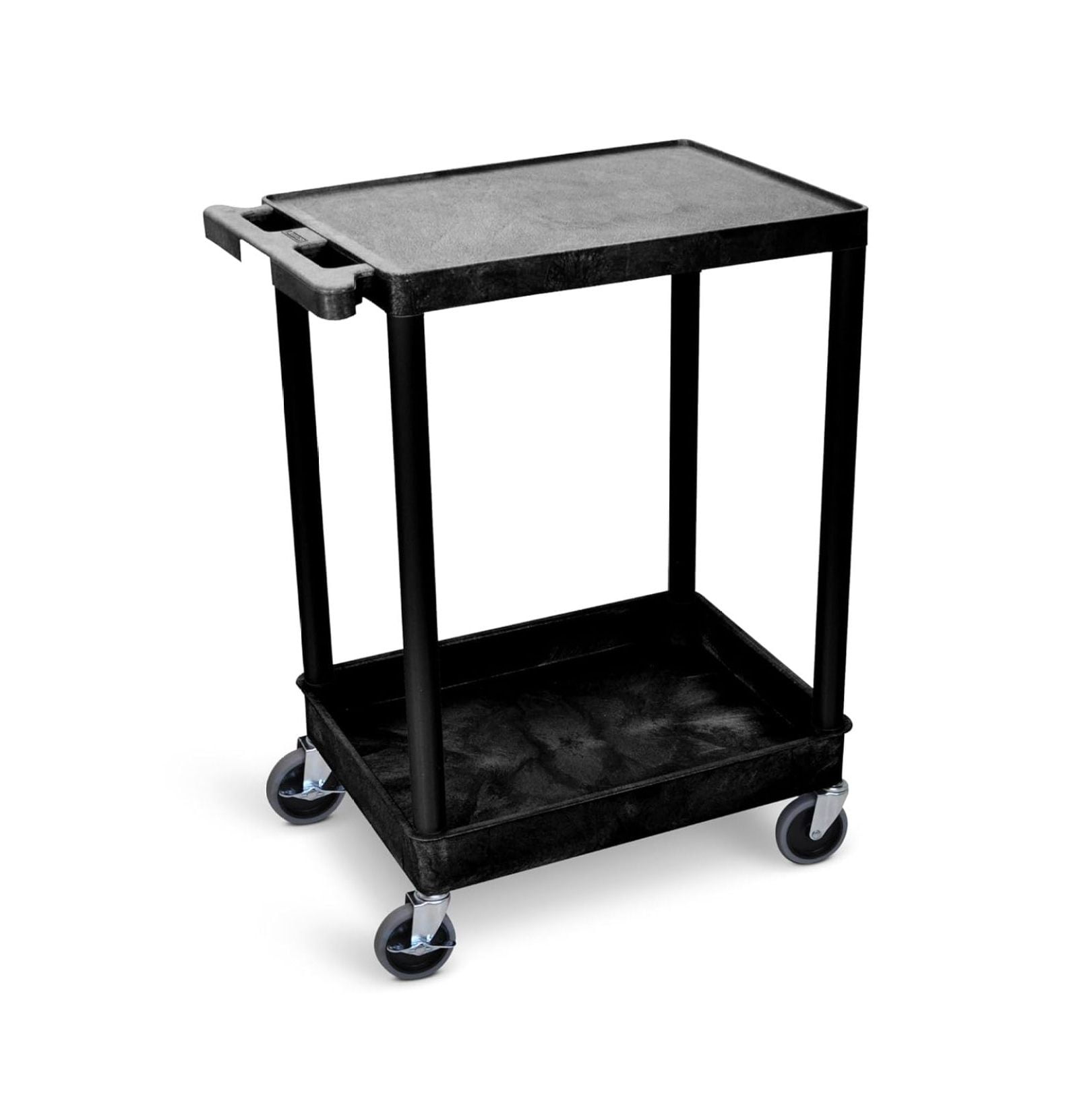 Luxor 373-STC21-B Flat-Top and Tub-Bottom Shelf Cart - Walmart.com