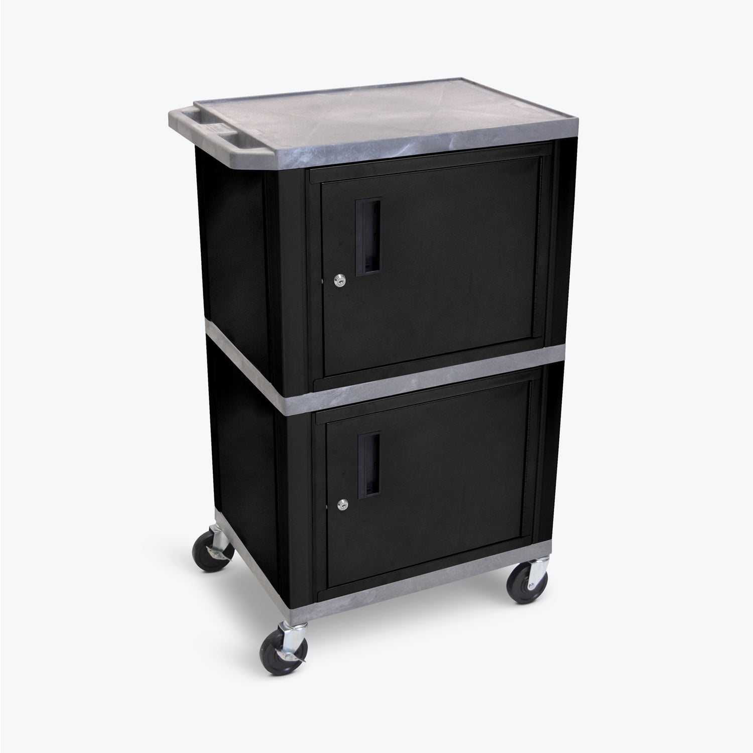 Luxor 42"H Tuffy AV Cart - Double Cabinet - Walmart.com
