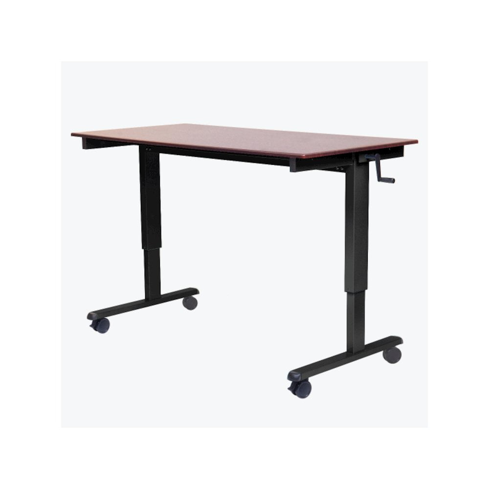 Luxor 48" Crank Adjustable Stand Up Crank Desk - Dark Walnut Desktop ...