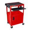 Luxor Extra Large Adjustable Height Steel AV Cart with Rolling Top ...