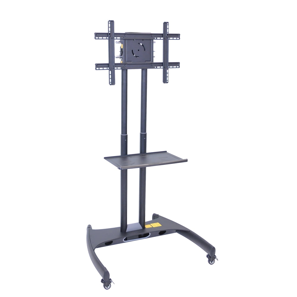 Luxor Height Adjustable Rolling LCD/LED Flat Panel Cart with Accessory ...