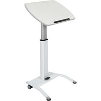 Luxor Mobile Height Adjustable Lectern - Gray - Walmart.com
