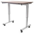 Luxor STANDE-48-AG/DW 48-Inch Gray/Walnut Adjustable Electric Standing ...
