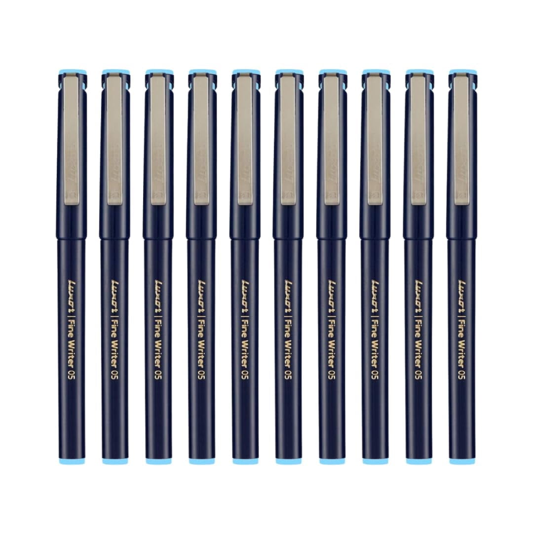 Luxor Fine Writer Tb Color Pack Of 10 Pen Blue - Walmart.com