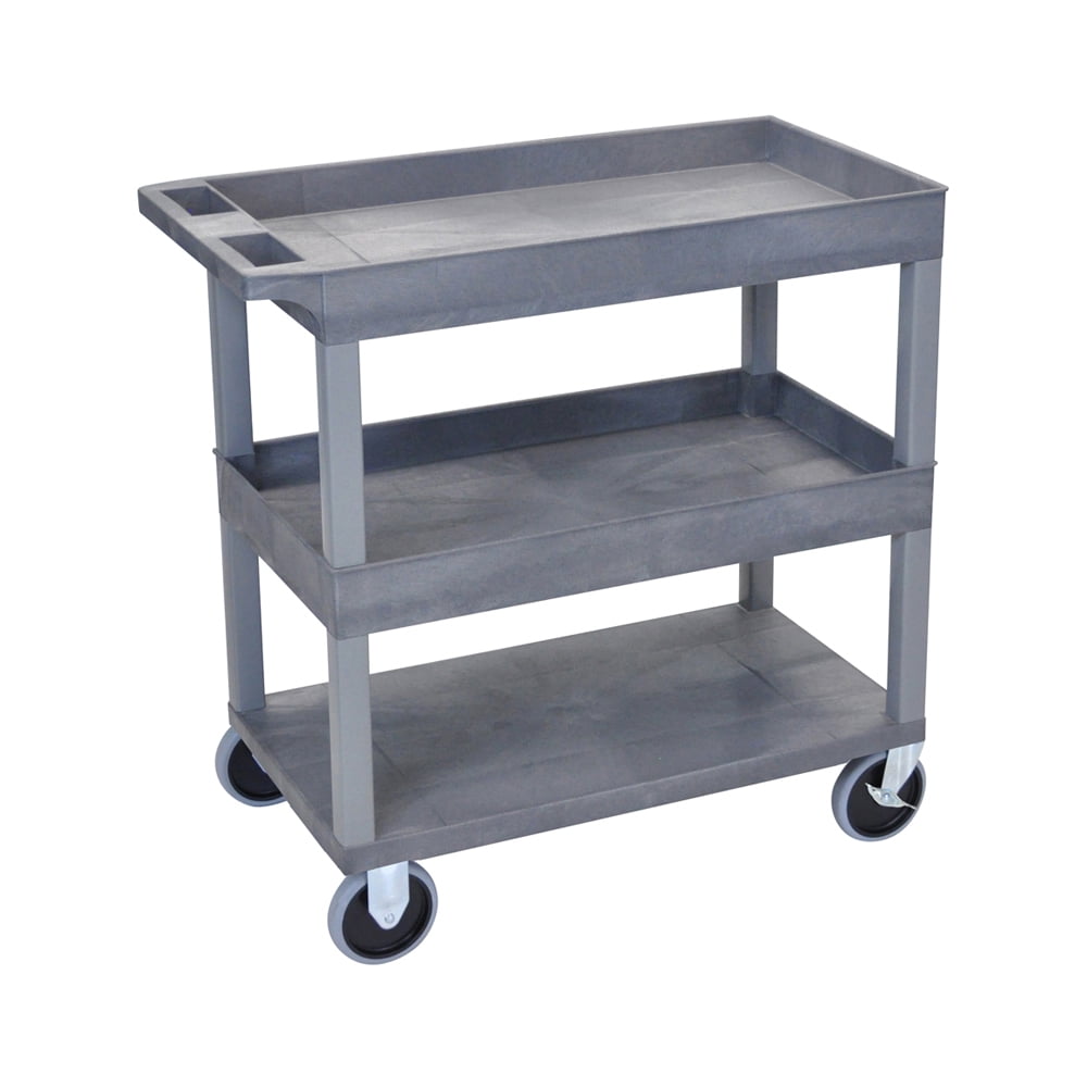 Luxor HD High Capacity Cart with 2 Tub and 1 Flat Shelf - Walmart.com