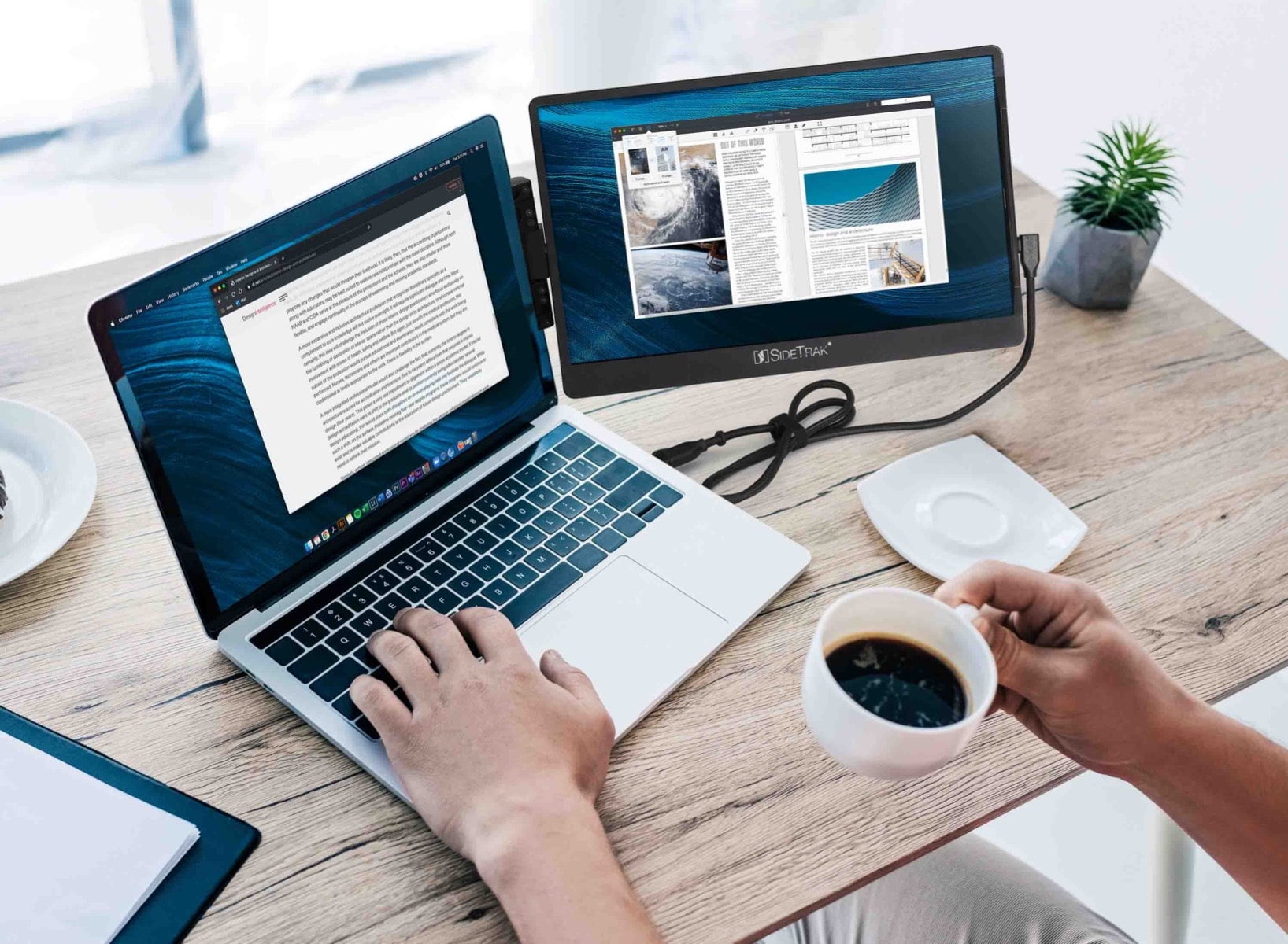 Luxor LTTL121 SideTrak® Swivel HD 12.5" Attachable Portable Monitor ...