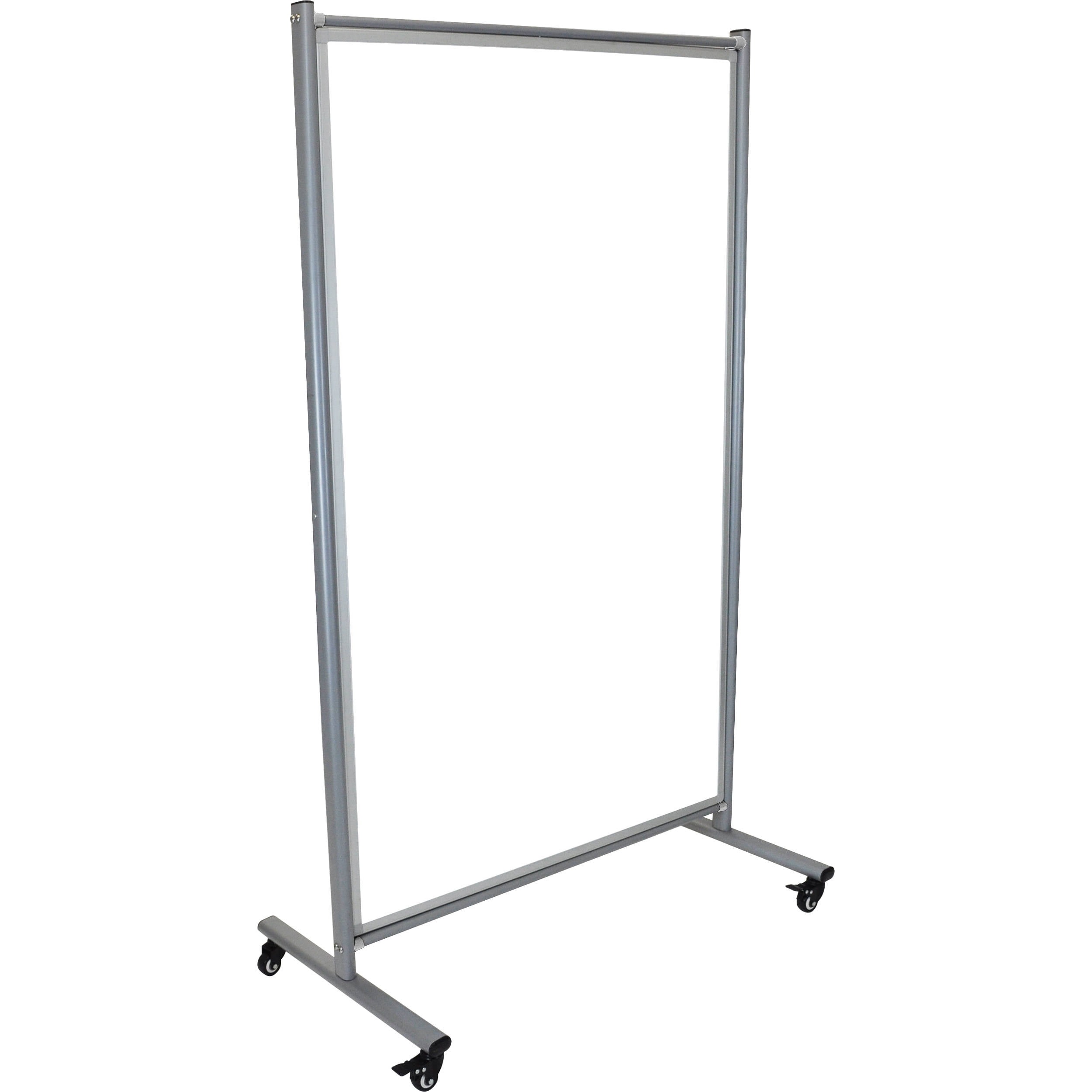 Luxor Magnetic Rolling Whiteboard Room Divider, 39" x 64", Silver ...