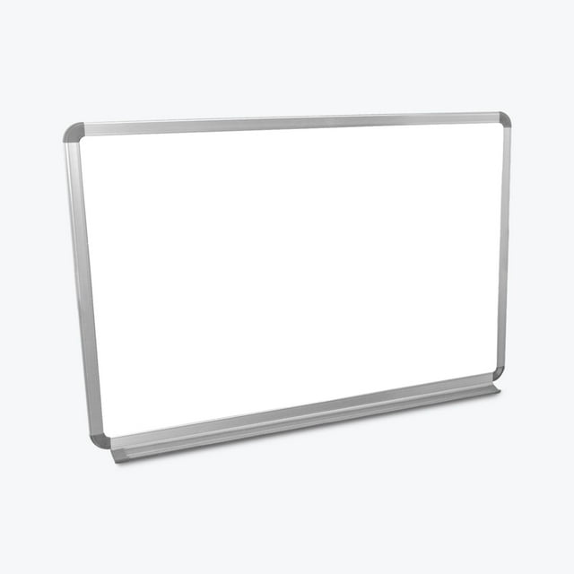 Luxor Magnetic Wall-Mounted Dry Erase Board, 36" x 24", Silver Aluminum ...