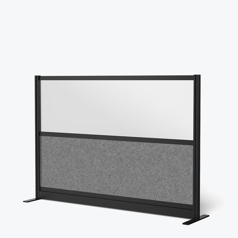 Luxor Expanse Modular Wall Room Divider System - Black Frame - 70" x 48 ...