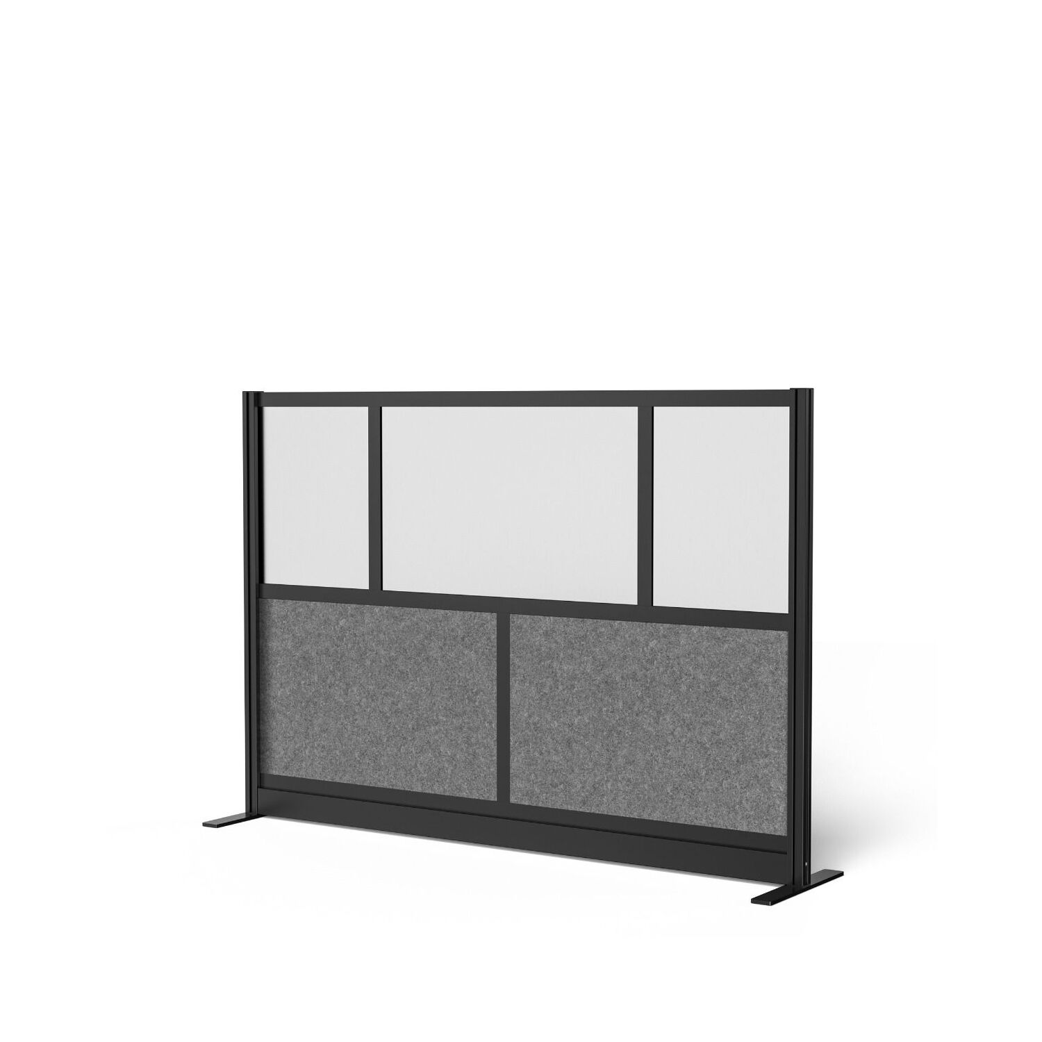 Luxor Modular Wall Room Divider System - Black Frame - 70" x 48 ...