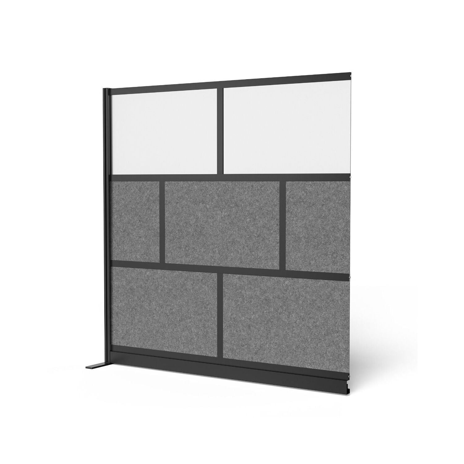 Luxor Modular Wall Room Divider System - Black Frame - 70" x 70" Add-On ...