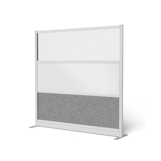 Luxor Modular Wall Room Divider System - Silver Frame - 70" x 70 ...