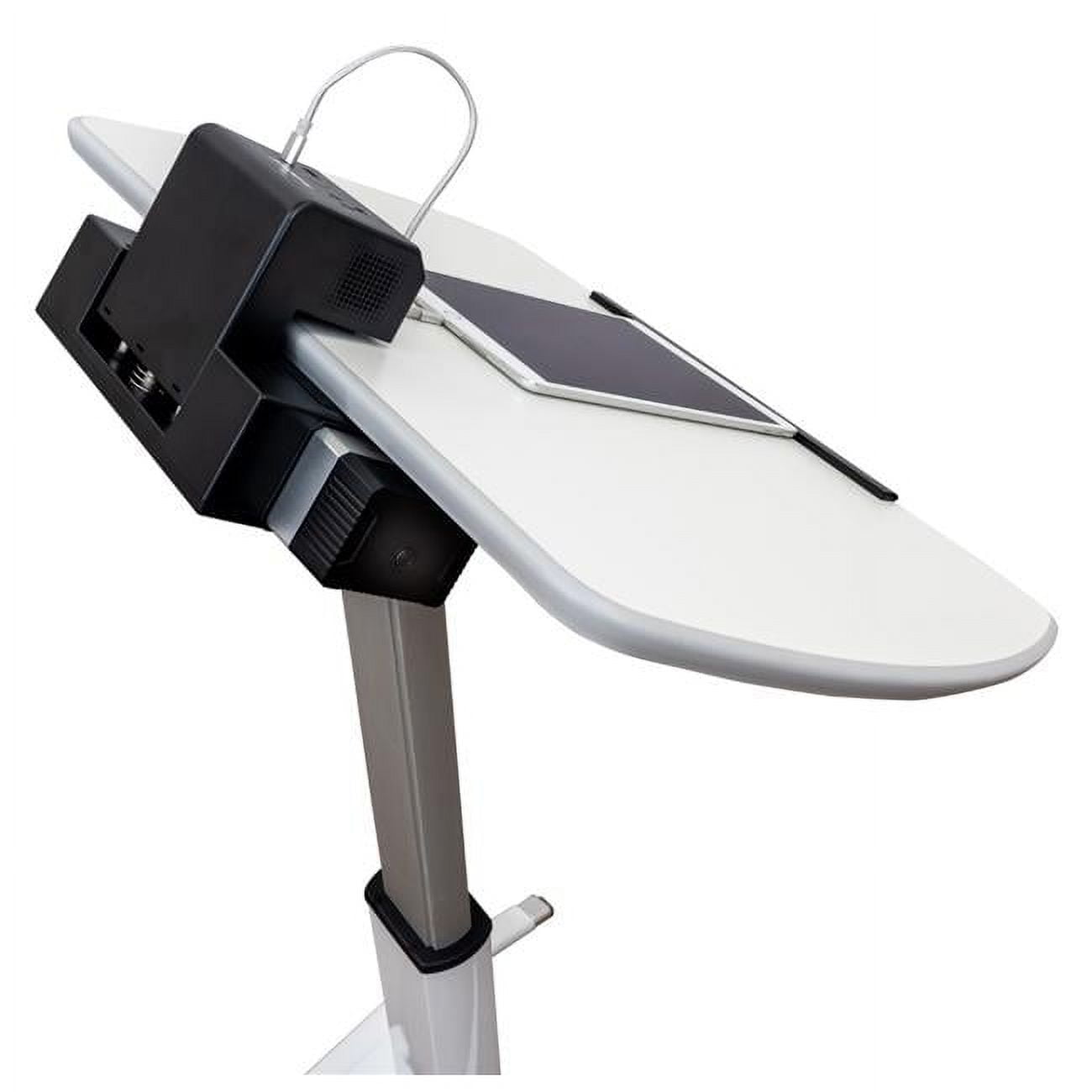 Luxor Pneumatic Height-Adjustable Lectern & Mobile Standing Desk with ...