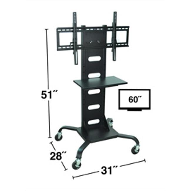 Luxor Steel TV StandBlackScreens up to 60 WPSMS51 - Walmart.com