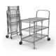 Luxor 18.25" x 37" Three Shelf Stainless Steel Collapsible Cart ...