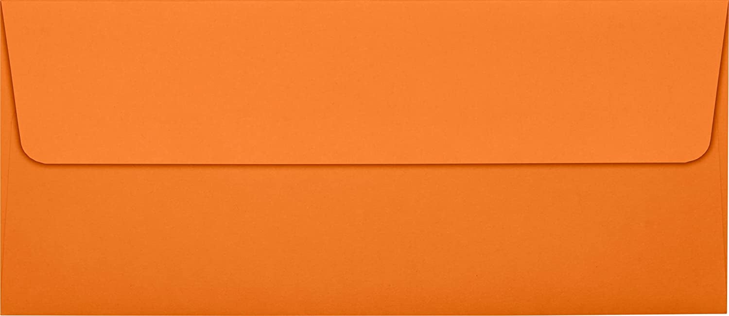 Luxpaper 10 Square Flap Envelope 4 1 8 X 9 1 2 Mandarin 50 Pack