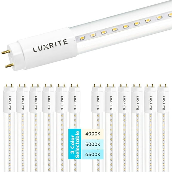 12 Pack 4FT T8 LED Tube Light, Type a+b 12W/15W/18W/22W, 3000K |3500K|4000K|5000K|6500K, Single ...