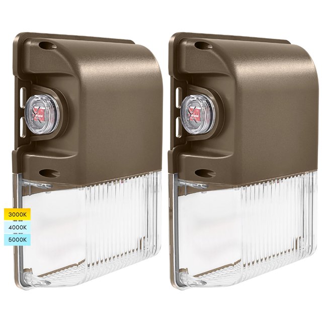 Luxrite 15/20/25W LED Wall Pack Light with Photocell, 3CCT, 1950/2600 ...