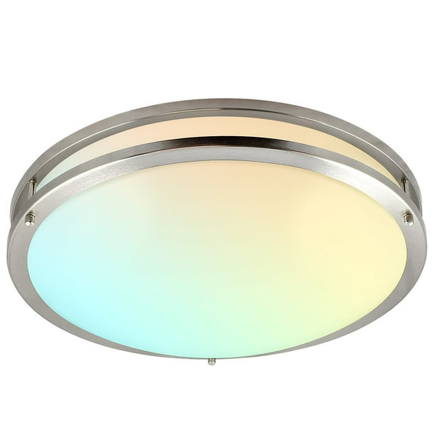 Luxrite 18 Inch LED Flush Mount Ceiling Light, Color Temperature ...