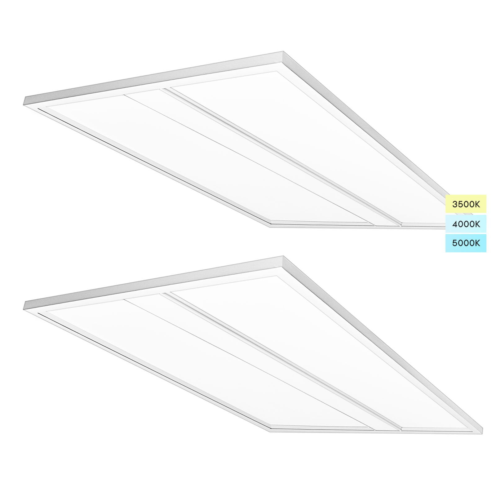Luxrite 2x4 FT LED Panel Lights 30/40/50W, 3CCT 3500K/4000K/5000K, 3300 ...