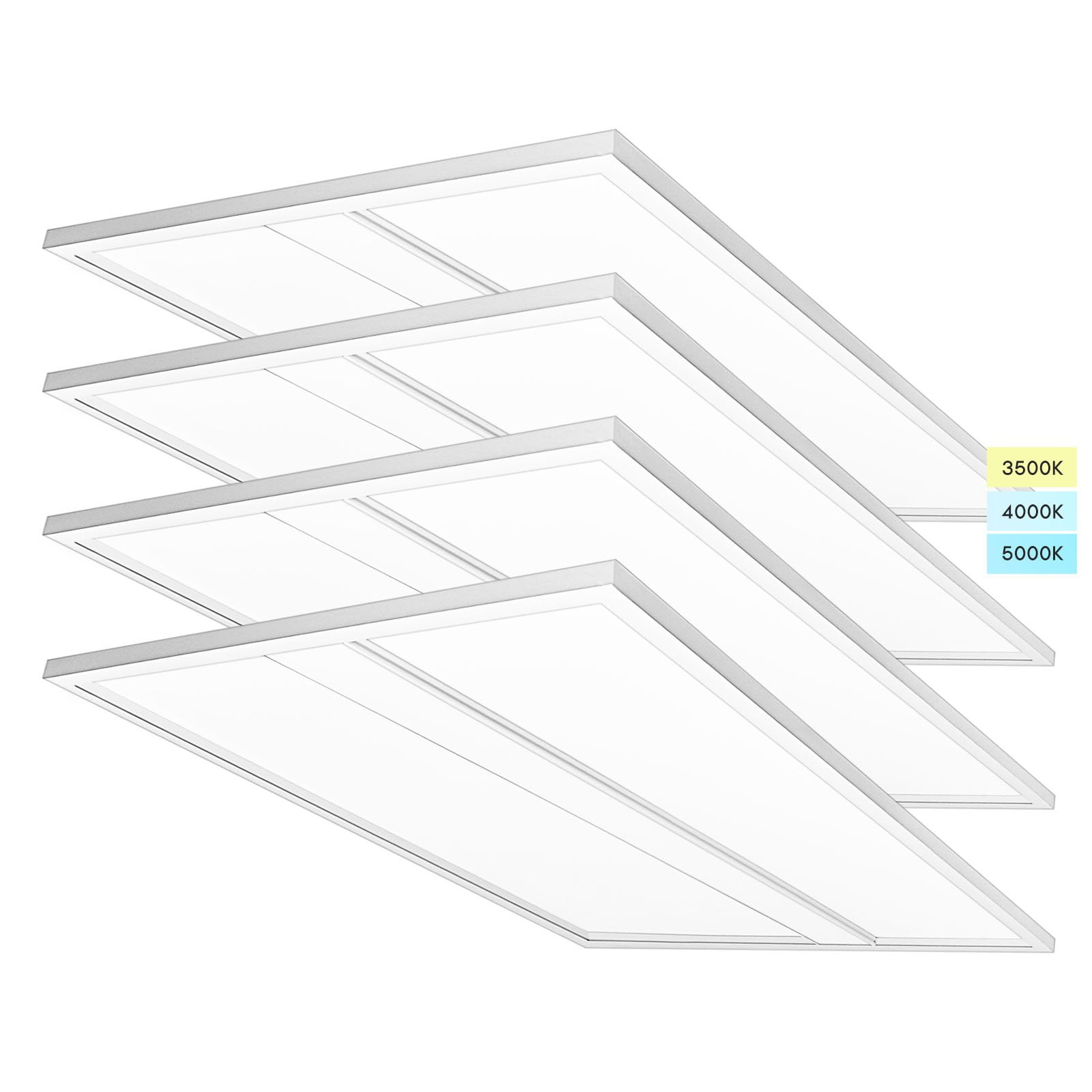 Luxrite 2x4 FT LED Panel Lights 30/40/50W, 3CCT 3500K/4000K/5000K, 3300 ...