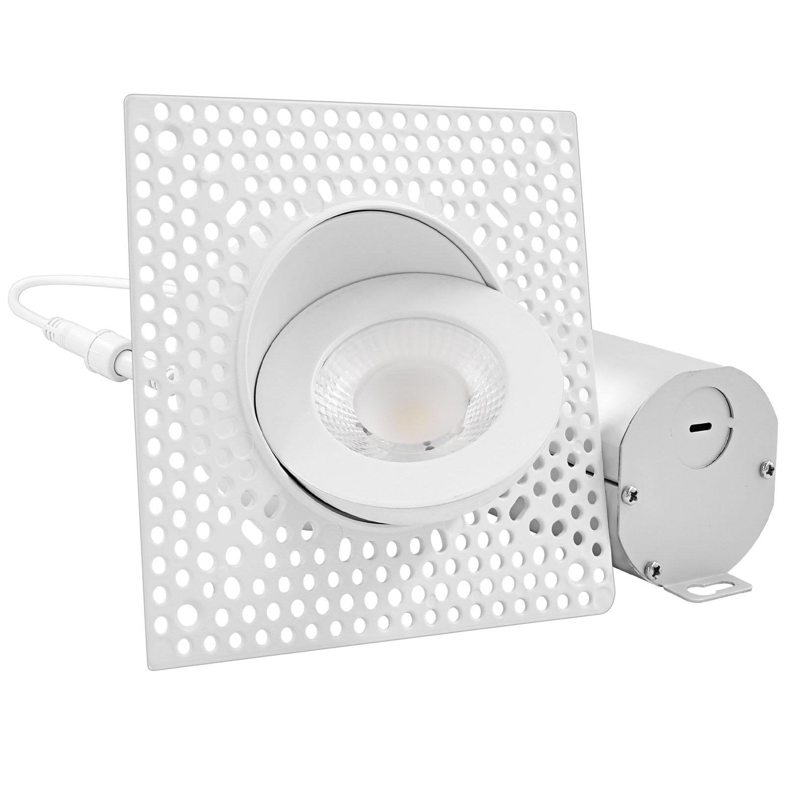 Luxrite 3 Inch Gimbal LED Trimless Recessed Light, 5CCT 2700K-5000K ...
