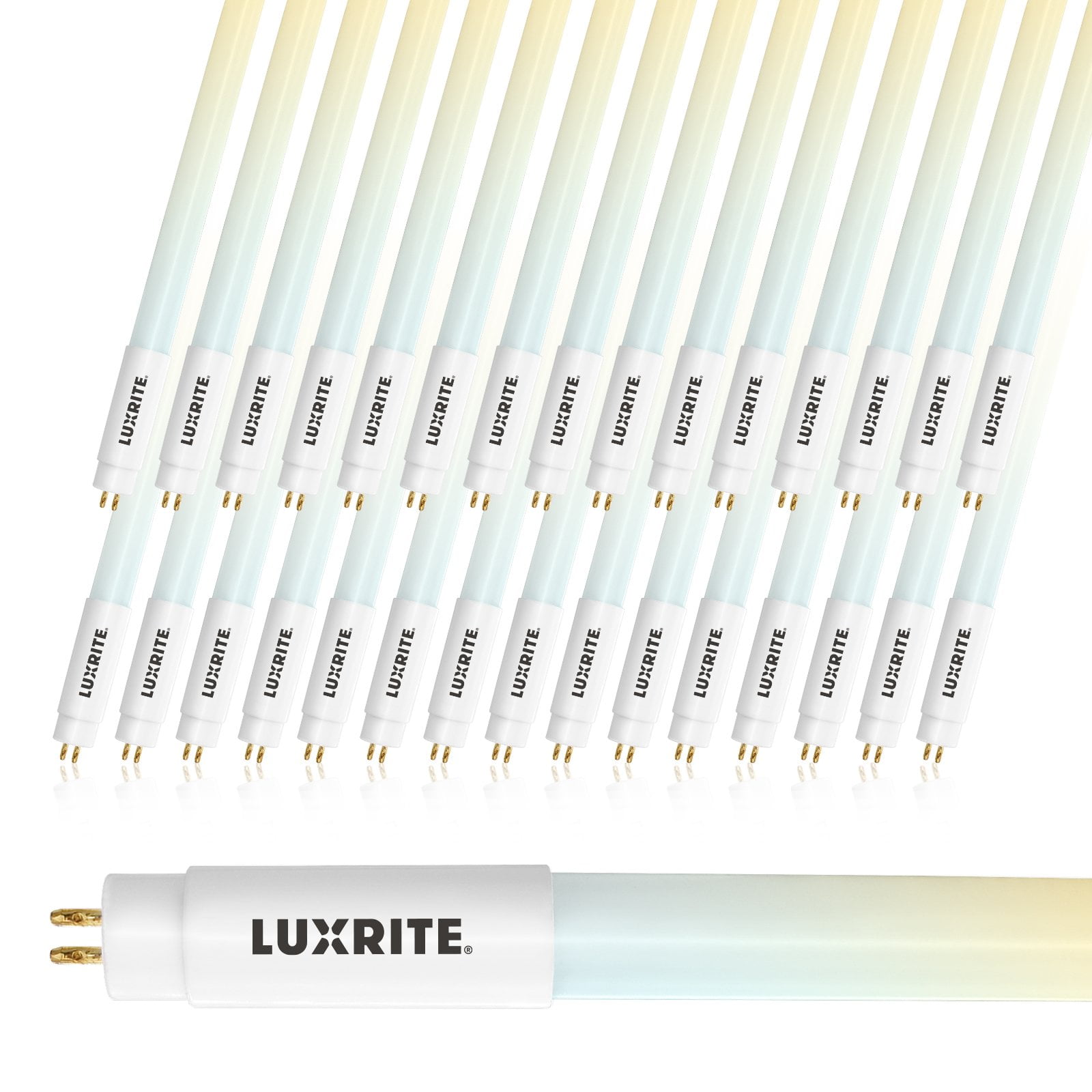 Luxrite 30-Pack 4FT T5 LED Tube Lights, 24W=54W, 4CCT 3500K-6500K, 45. ...