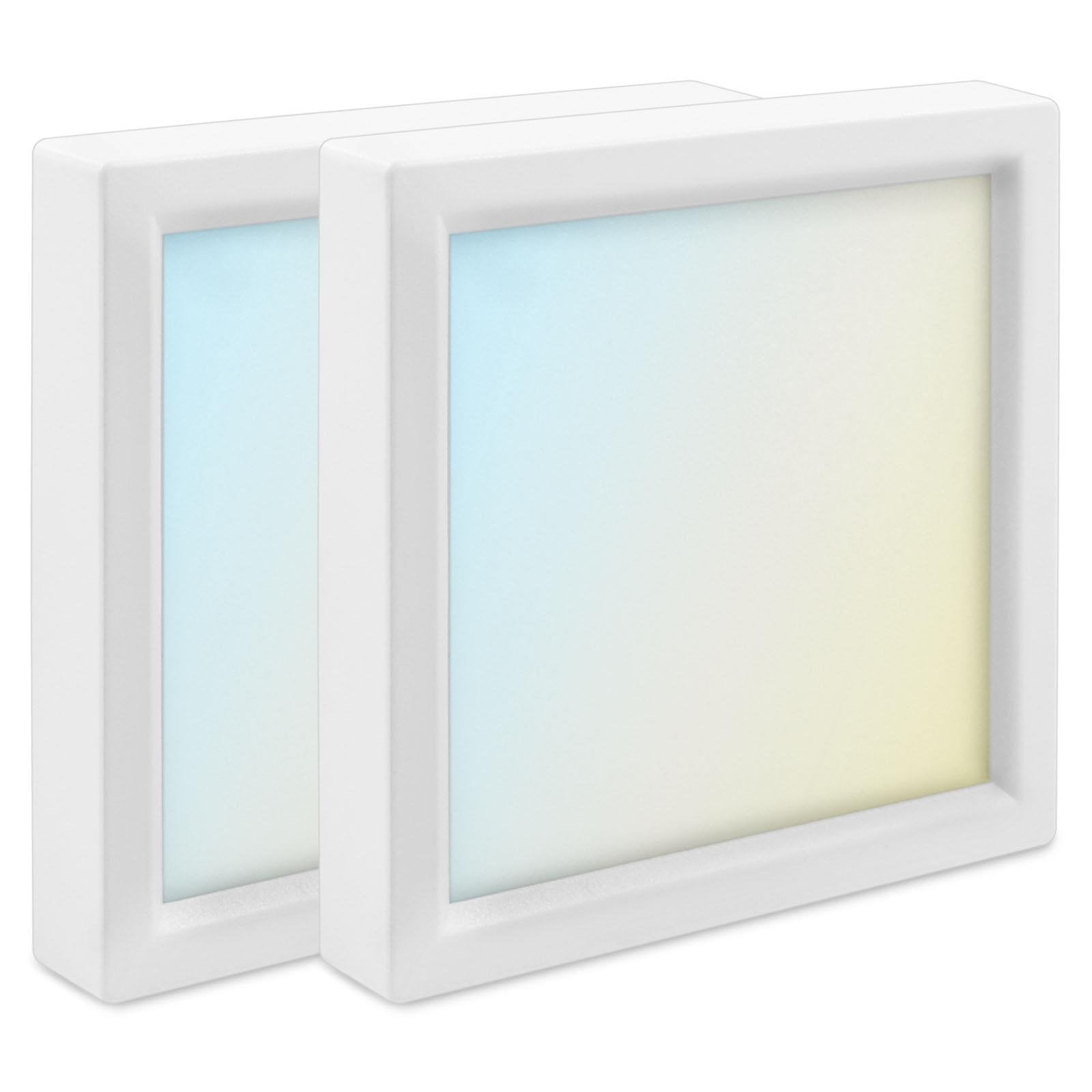 Luxrite 4 Inch Square LED Flush Mount Ceiling Light, 10W 600LM, 5CCT ...