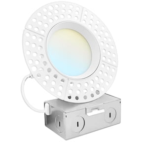 Luxrite 6" Square LED Recessed Lighting, Color Temperature Selectable ...