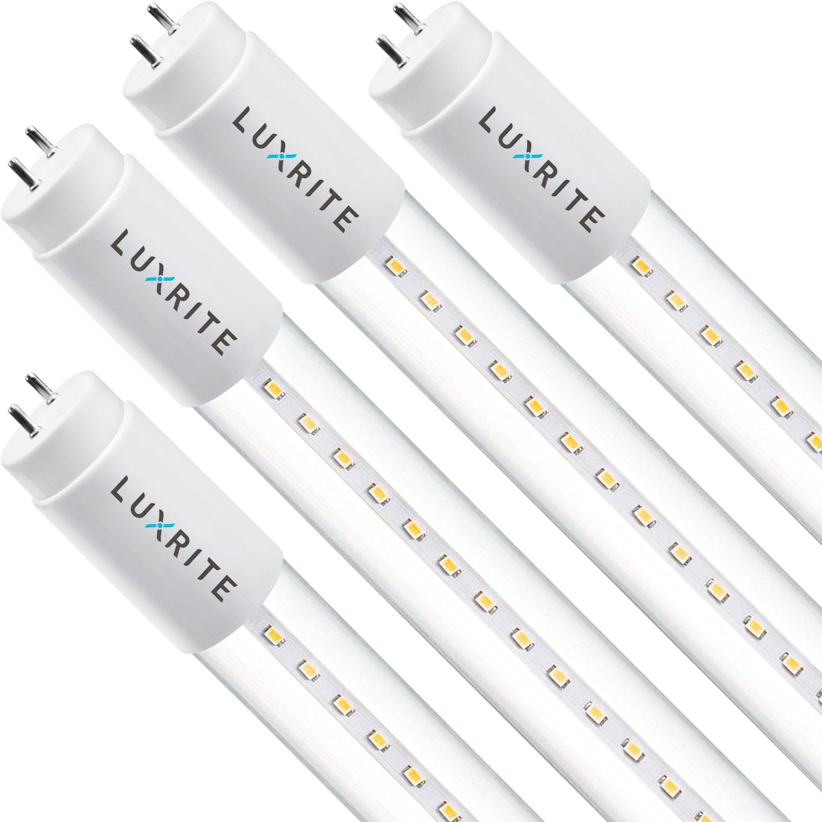 Luxrite 4-Pack 4FT T8 LED Tube Light Ballast and Ballast Bypass 13W=32W ...
