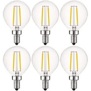 Luxrite G25 Vintage Dimmable LED Globe Light Bulbs 5W=60W 5000K Bright White, 550 Lumens, E26, 4 ...
