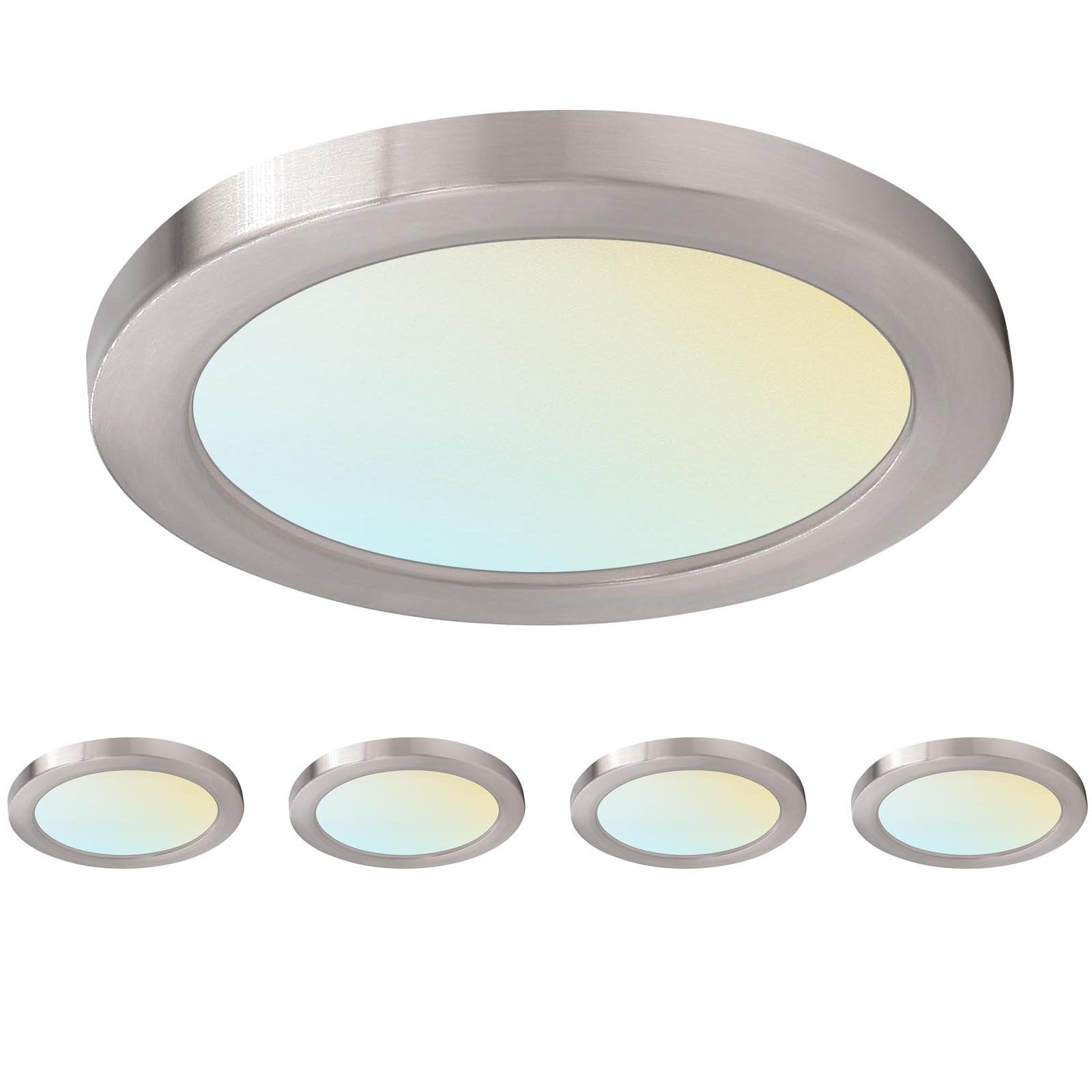 Luxrite 5 inch Round LED Flush Mount Ceiling Light 10W 3 Color ...