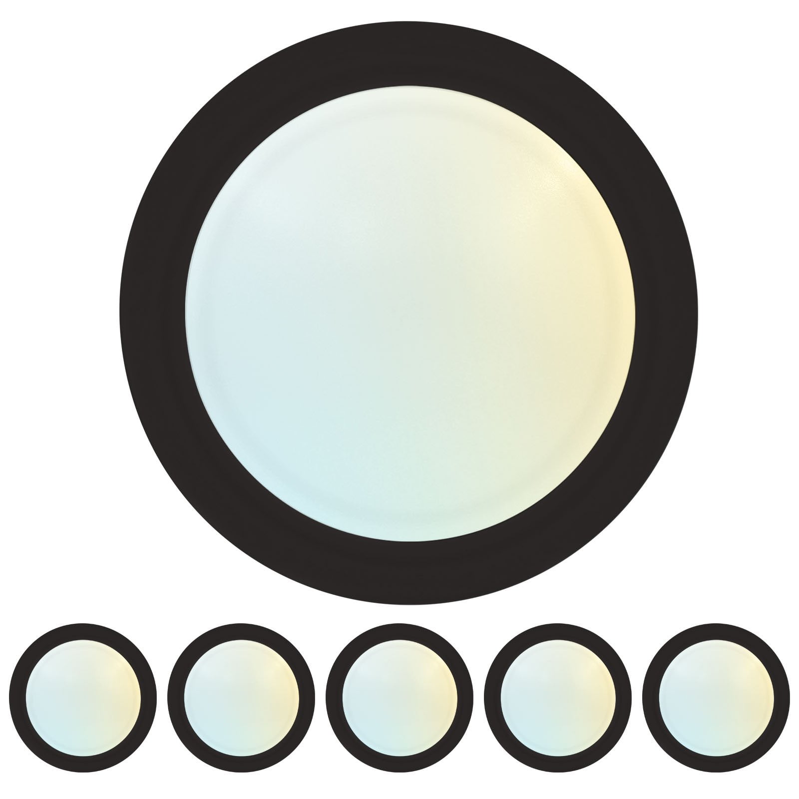 Luxrite 6 Inch LED Disk Lights, Dimmable, 5CCT 2700K-5000K, 12.5W ...