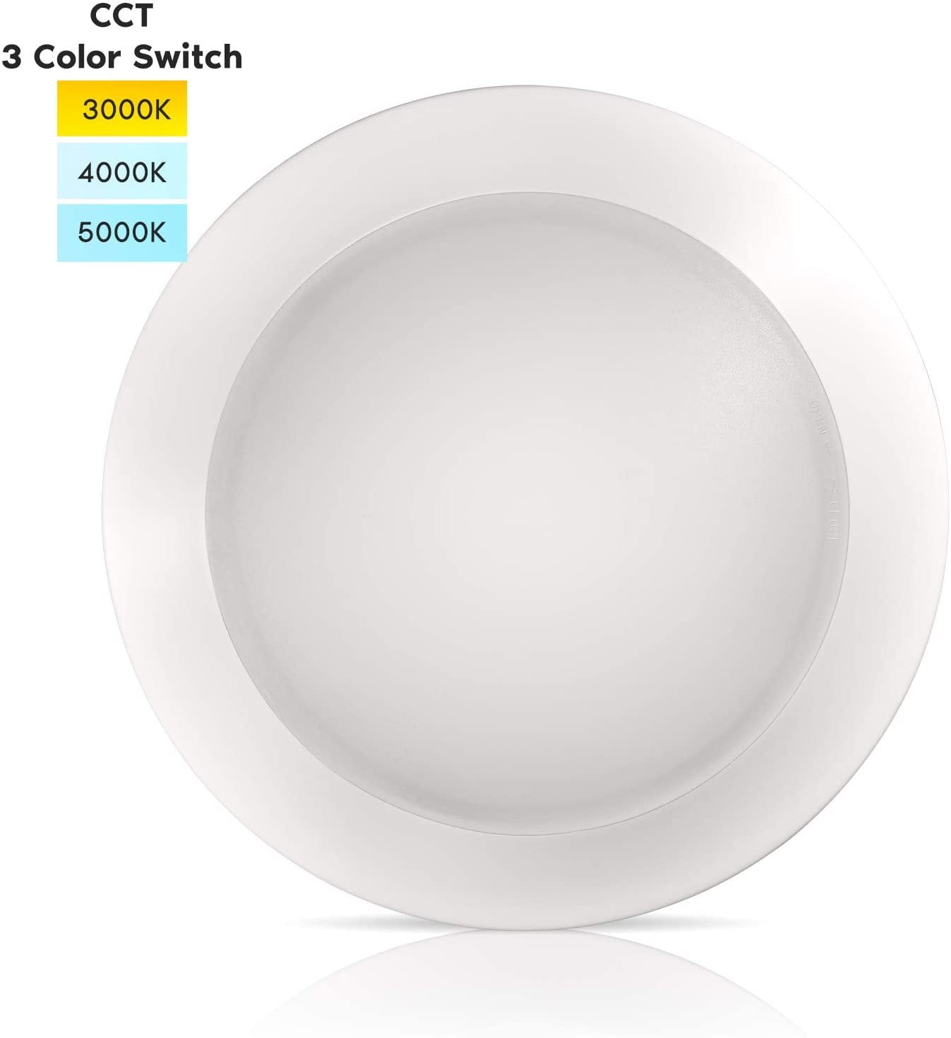 Luxrite 8 inch Flush Mount LED Disk Lights, 3 Color Selectable, 2000 ...