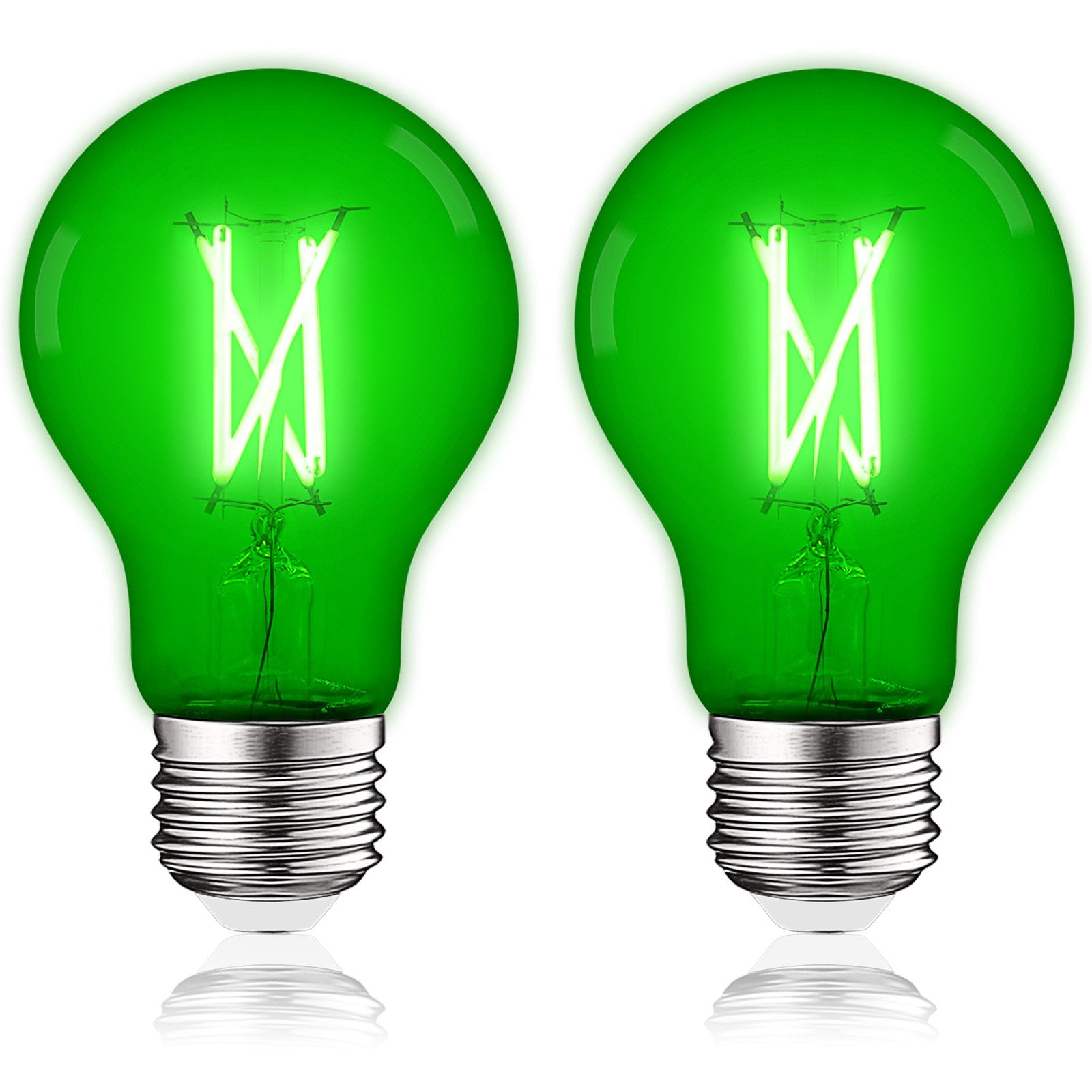 Luxrite A19 Edison LED Decorative Colored Green Light Bulb 4.5W=60W E26 ...