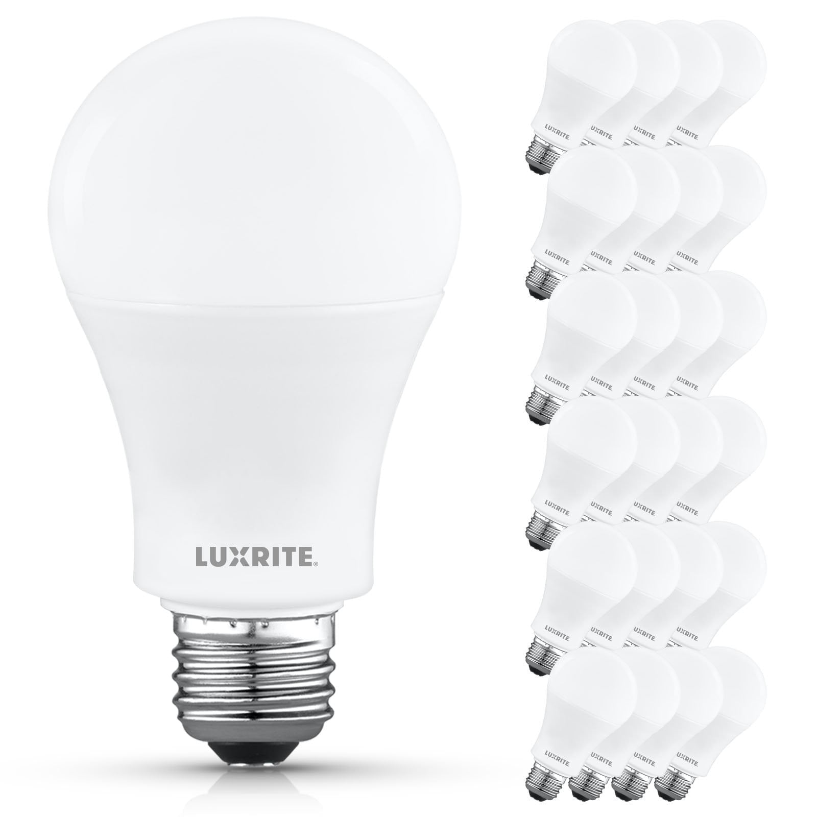 Luxrite A19 LED Light Bulb 12.5W=100W 4000K 1500 Lumens Non-Dimmable ...