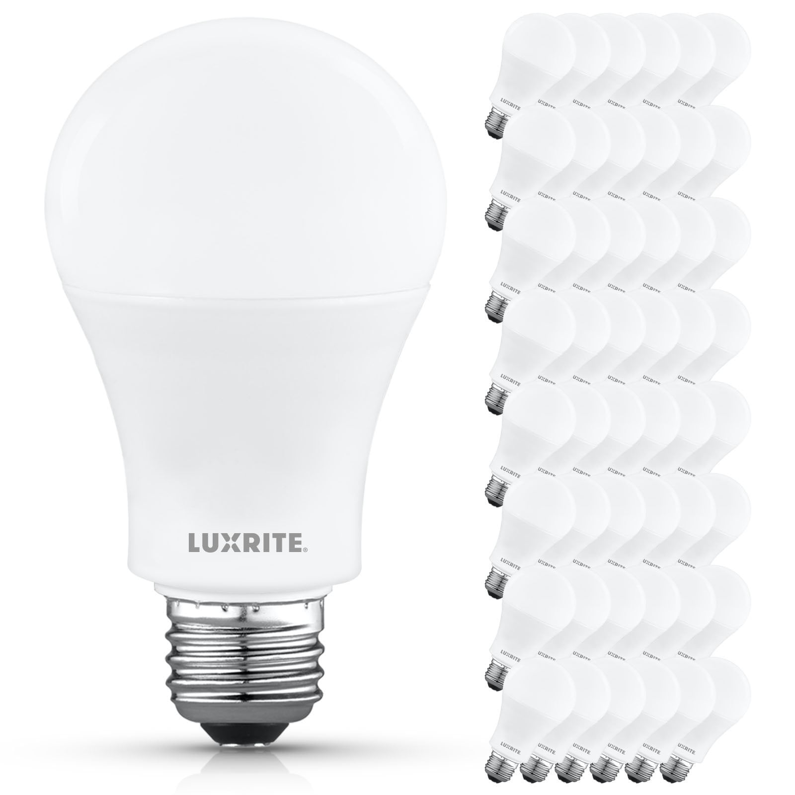 Luxrite A19 LED Light Bulb 12.5W=100W 4000K 1500 Lumens Non-Dimmable ...