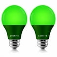 Luxrite A19 Led Green Light Bulb 60W Equiv. Ul Listed E26 Base Party ...