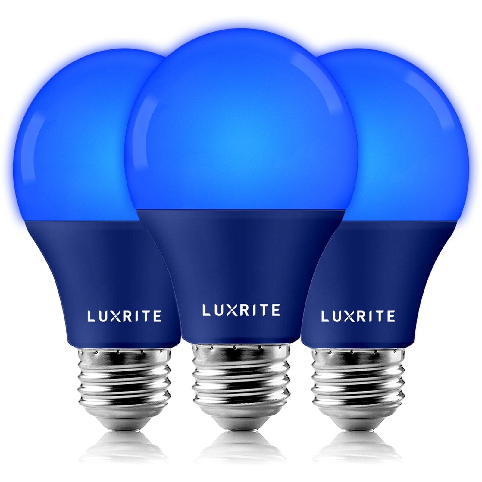 Luxrite A19 Yellow LED Bug Light Bulbs 8W Non-Dimmable UL Listed E26 ...