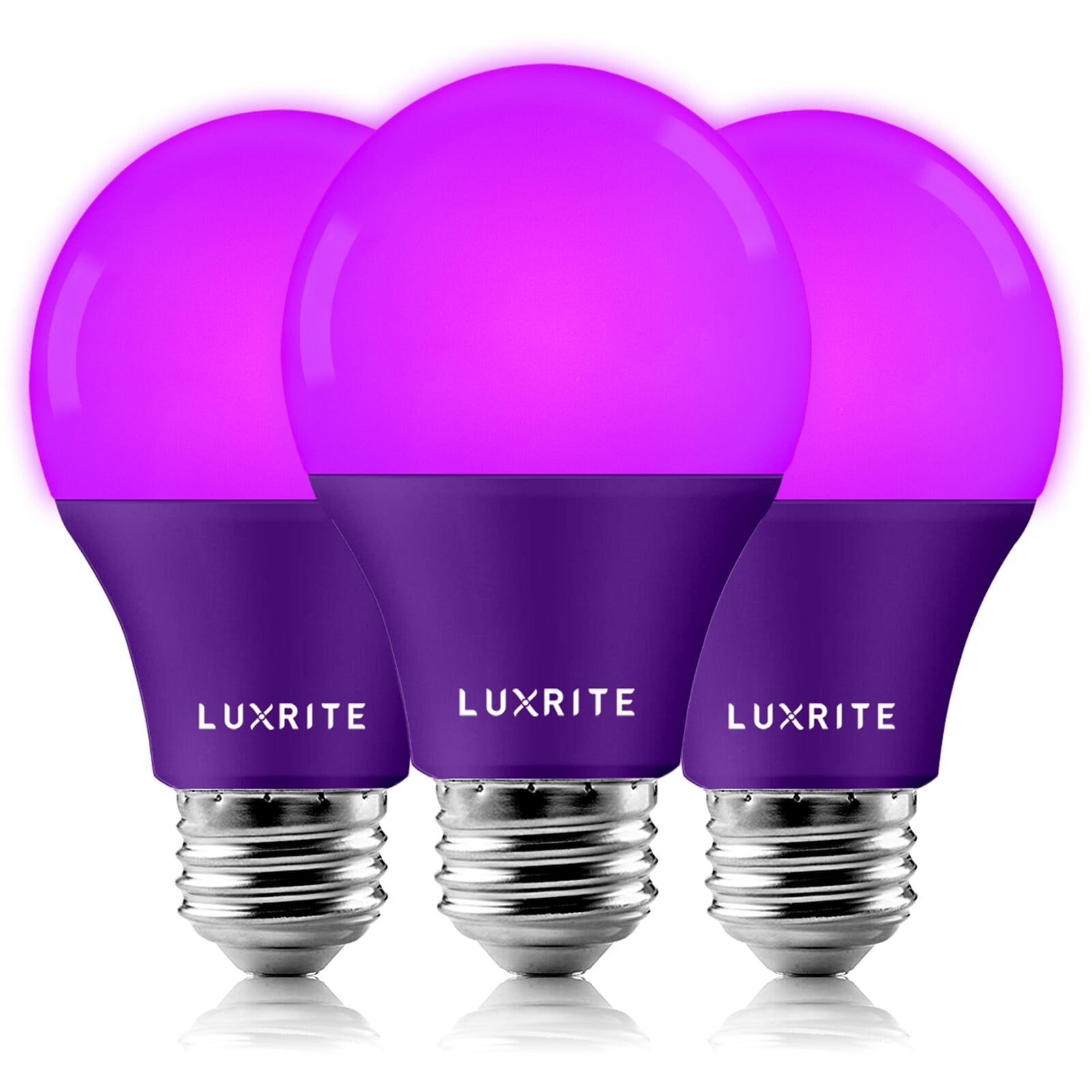 Luxrite A19 Yellow LED Bug Light Bulbs 8W Non-Dimmable UL Listed E26 ...